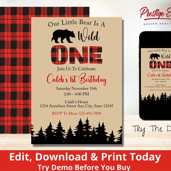 Buffalo Plaid First Birthday - Etsy