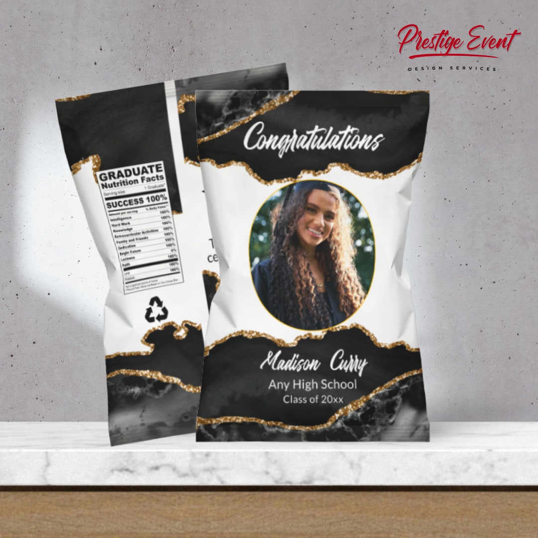 Agate Graduation Chip Bag for Class of 2025, College or High School ...