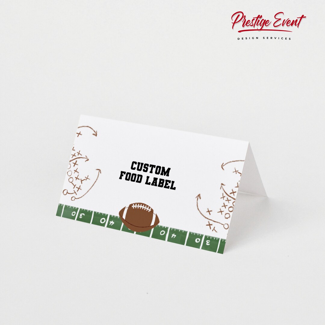 Football Foot Tent Cards, Football Food Labels, Football Party Decor ...