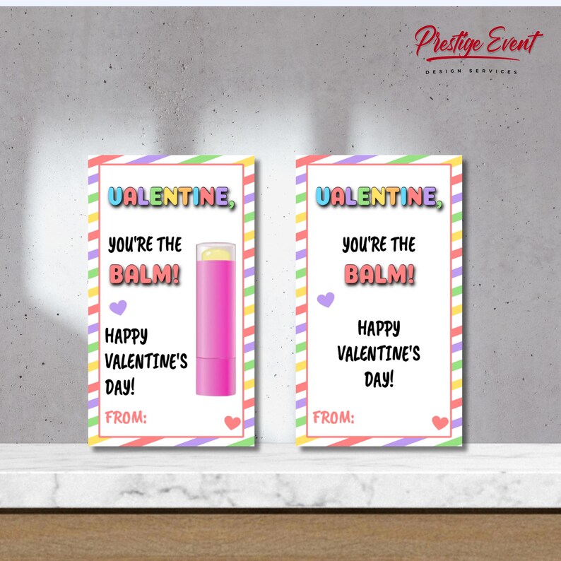 Lip Balm Valentine Tag: School Gift, Non-candy (digital Download) - Etsy