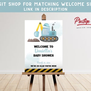 Construction Baby Shower Sign Bundle - Diaper Raffle Sign - Favors Sign ...