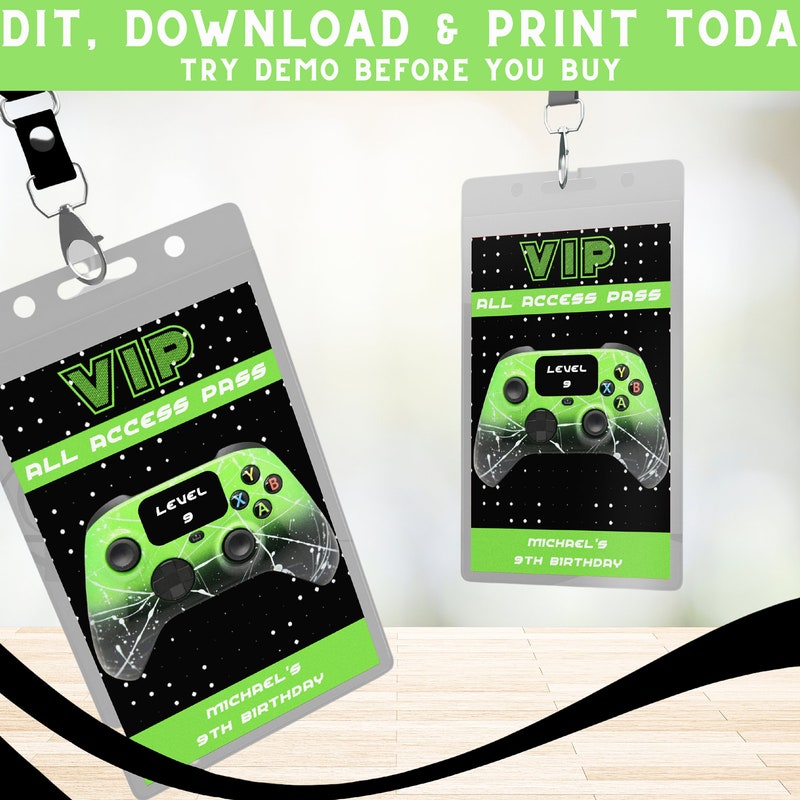 Video Game Badge Vip - Etsy