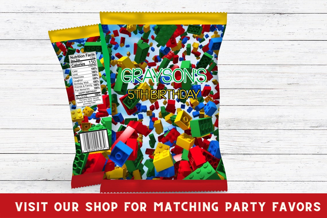 Building Blocks Chocolate Wrapper Building Block Party - Etsy