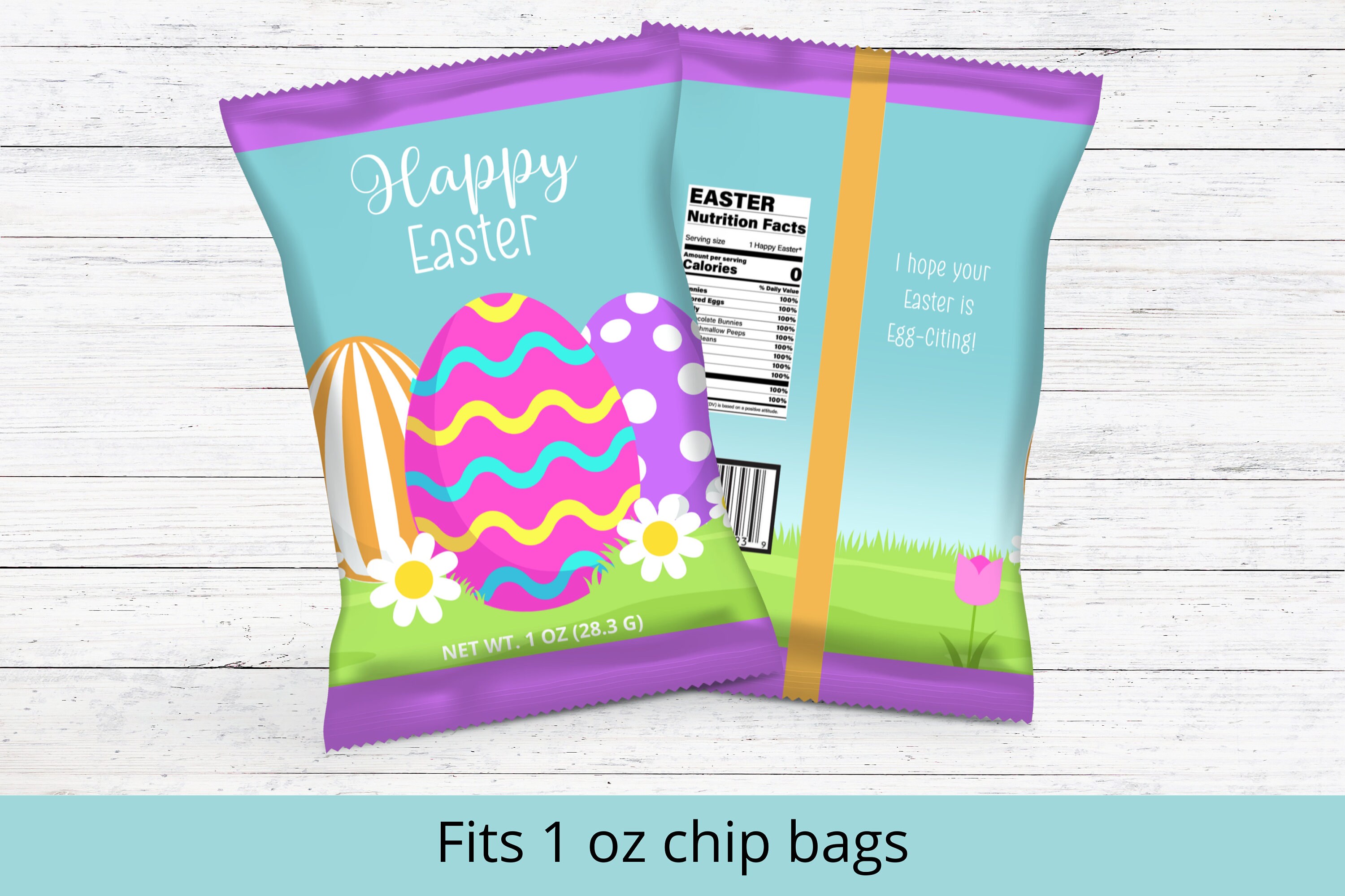 Easter Chip Bag Easter Party Favor Bag Happy Easter Snack | Etsy