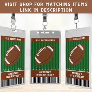Football Ticket Invitation - Football Birthday Sports Invite ...