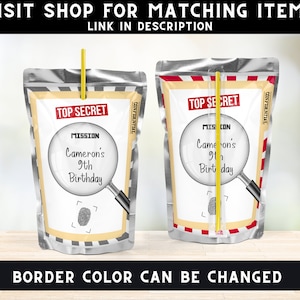 Spy Birthday Party Badge: Secret Agent ID, Printable Photo (PESPY1) - Etsy