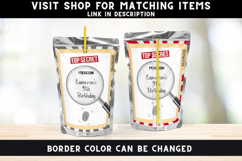 Spy Birthday Party Badge: Secret Agent ID, Printable Photo (PESPY1) - Etsy