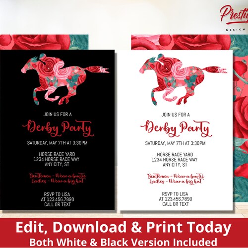 Kentucky Derby Invitation - Etsy