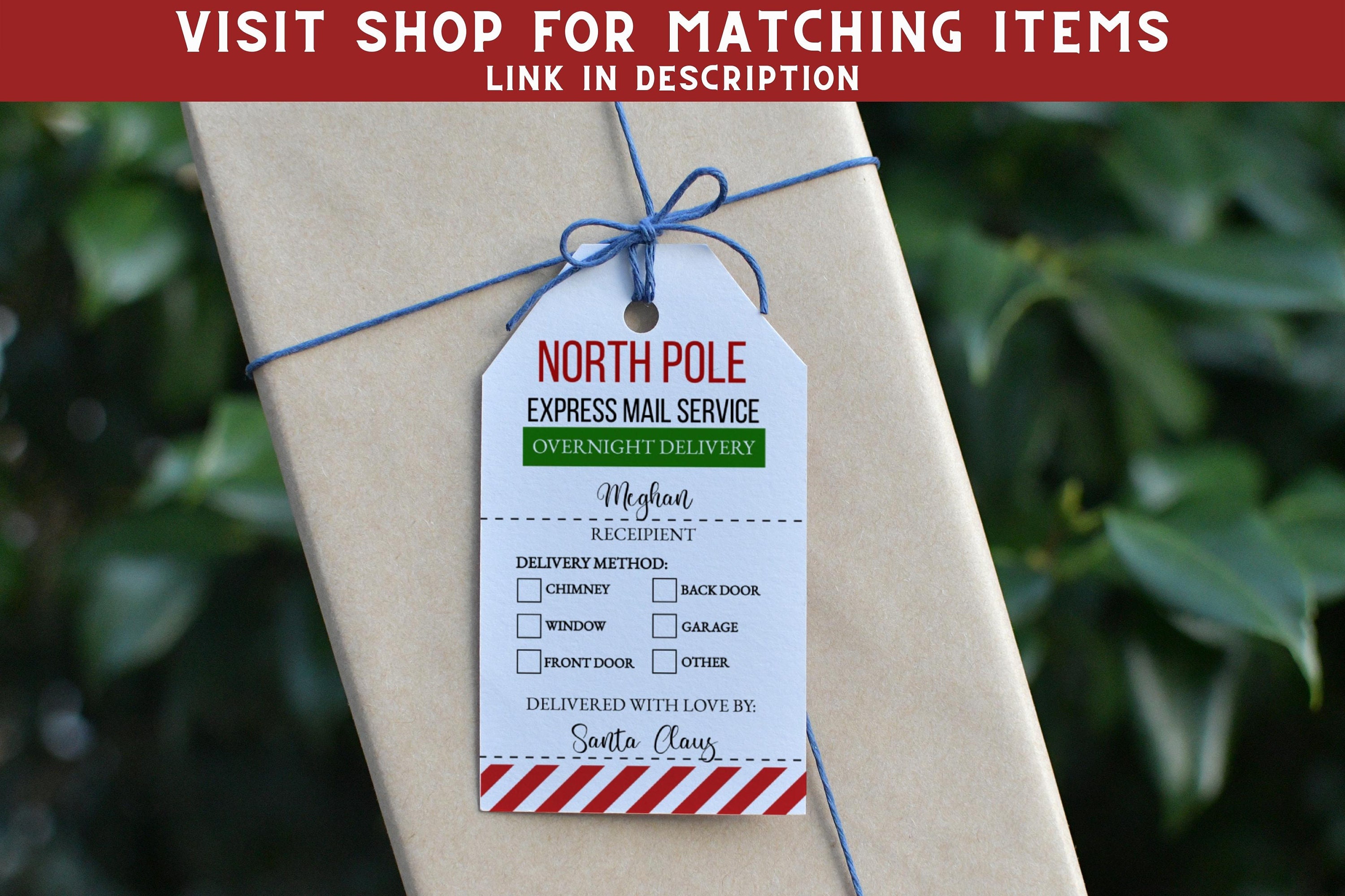 North Pole Shipping Label Santa Mail Christmas Stickers - Etsy