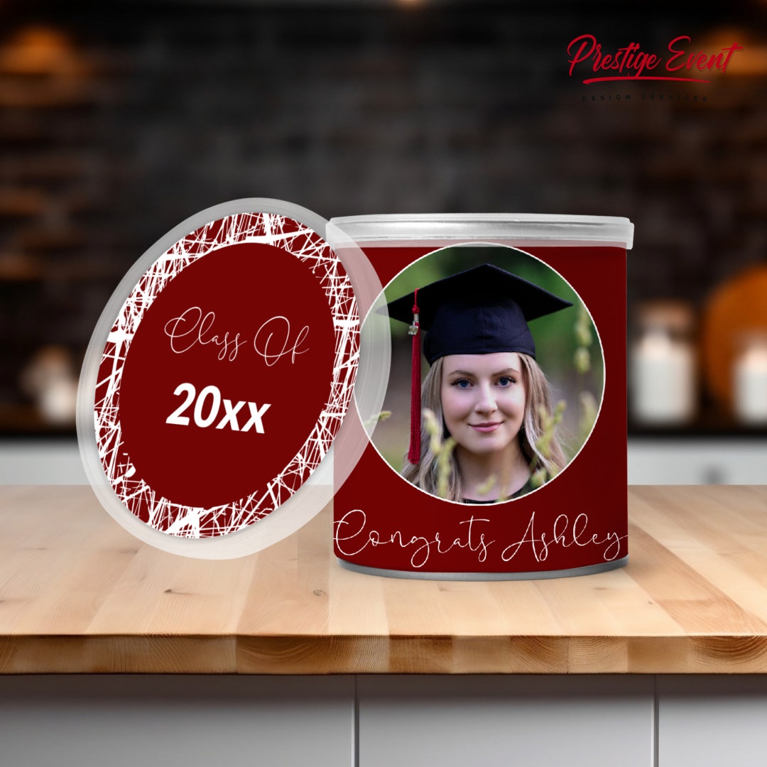 Graduation Party Chip Can Wrapper Template, Customizable Label ...