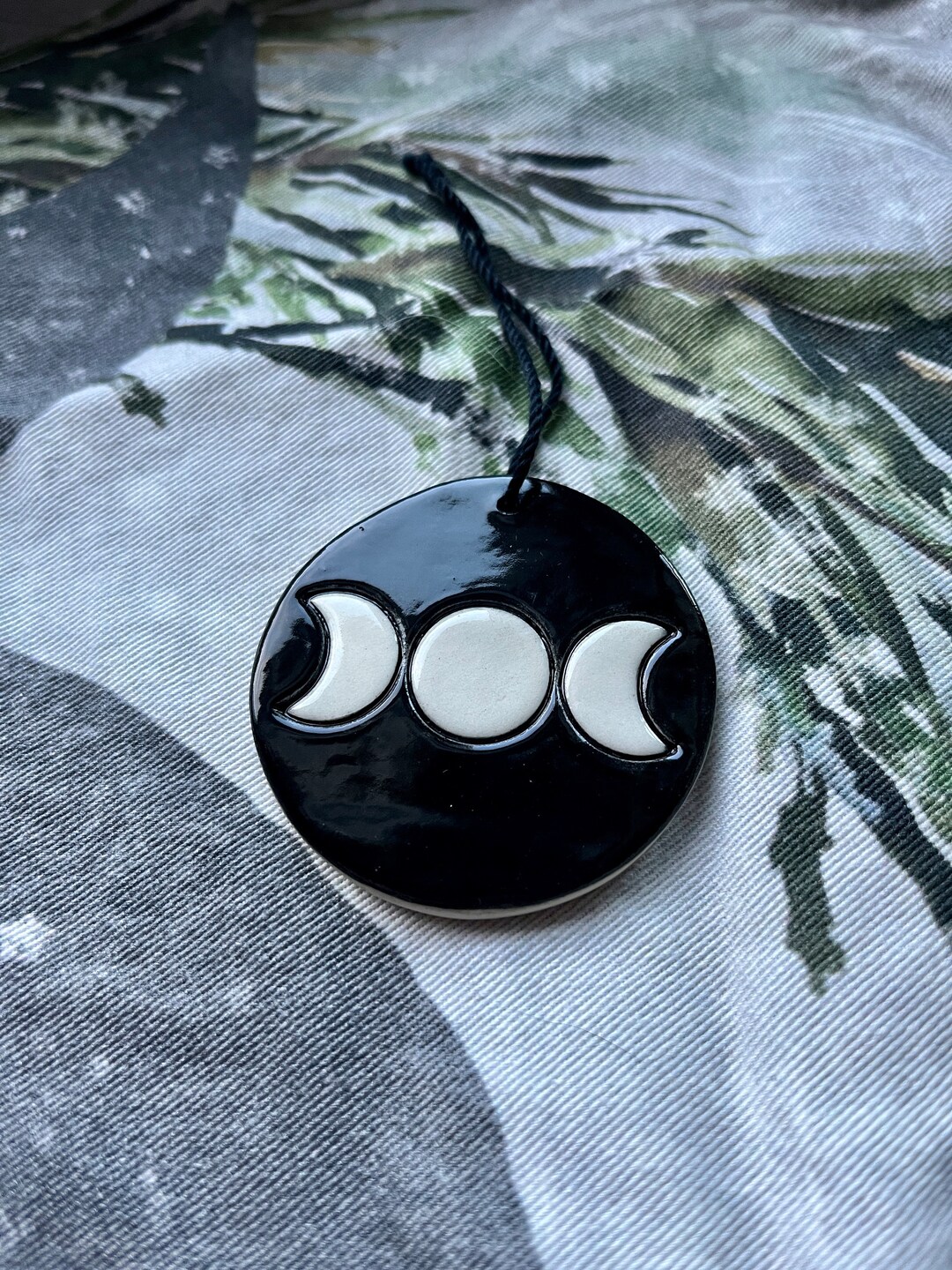 Handmade Ceramic Moon Phase Ornament / Witchy Moon Ornament / - Etsy