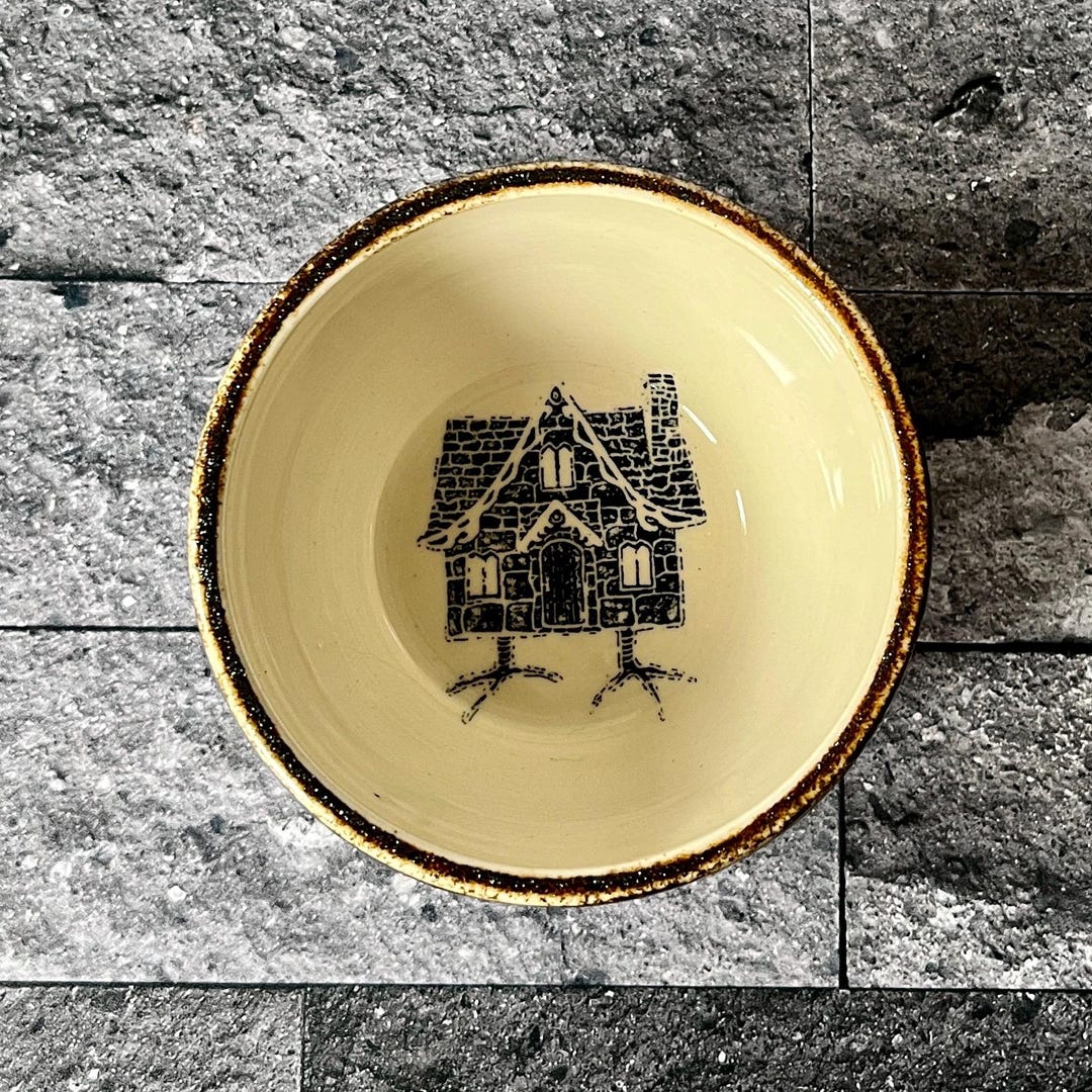 Handmade Ceramic Ritual Bowl, Baba Yaga Offering Bowl, Ceramic Bowl ...