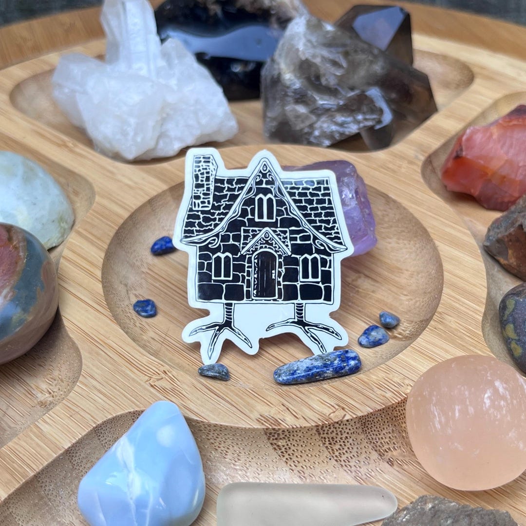 Baba Yaga Hut Sticker / Witch Waterproof Sticker / Mystical Water ...