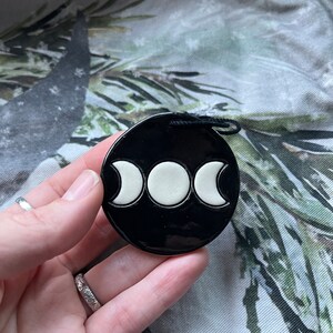 Handmade Ceramic Moon Phase Ornament / Witchy Moon Ornament / - Etsy