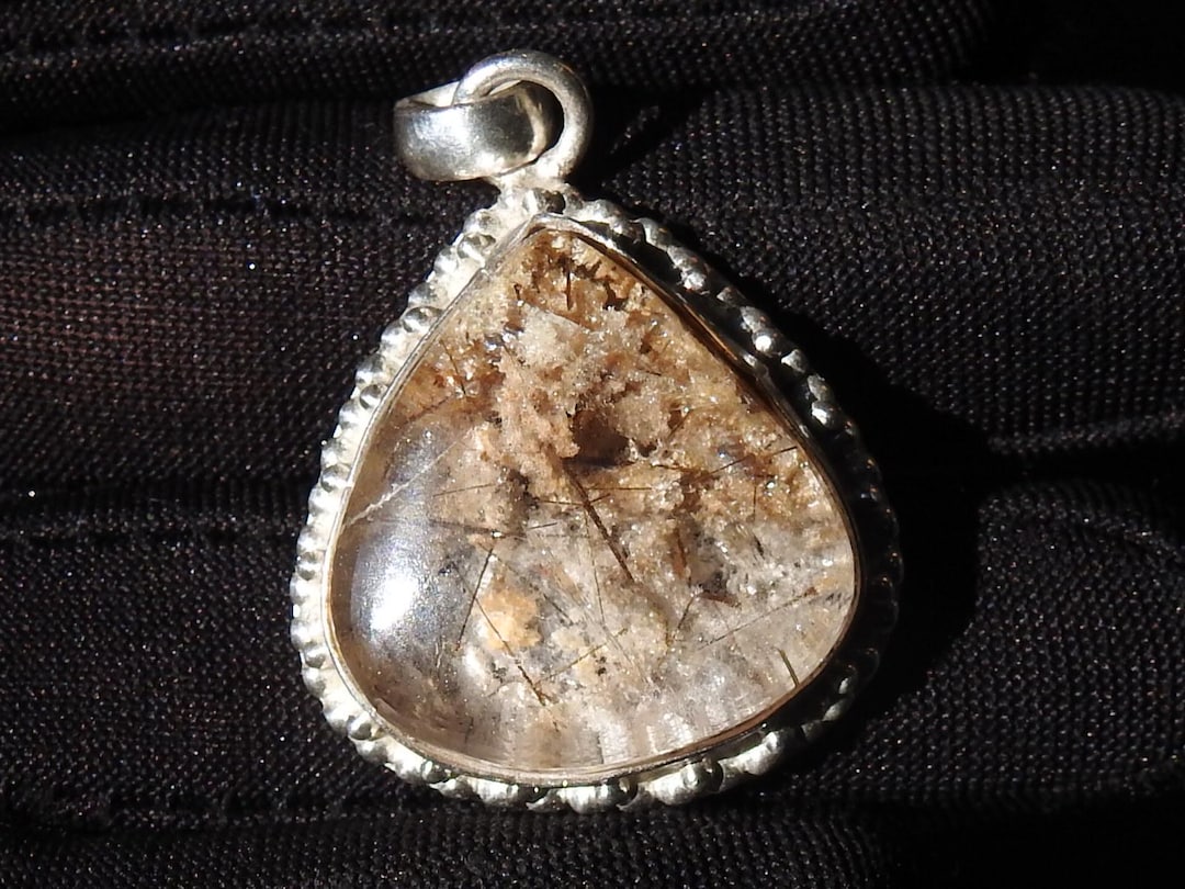 Beautiful Lodolite Garden Quartz Pendant/drop/925 Sterling Silver ...