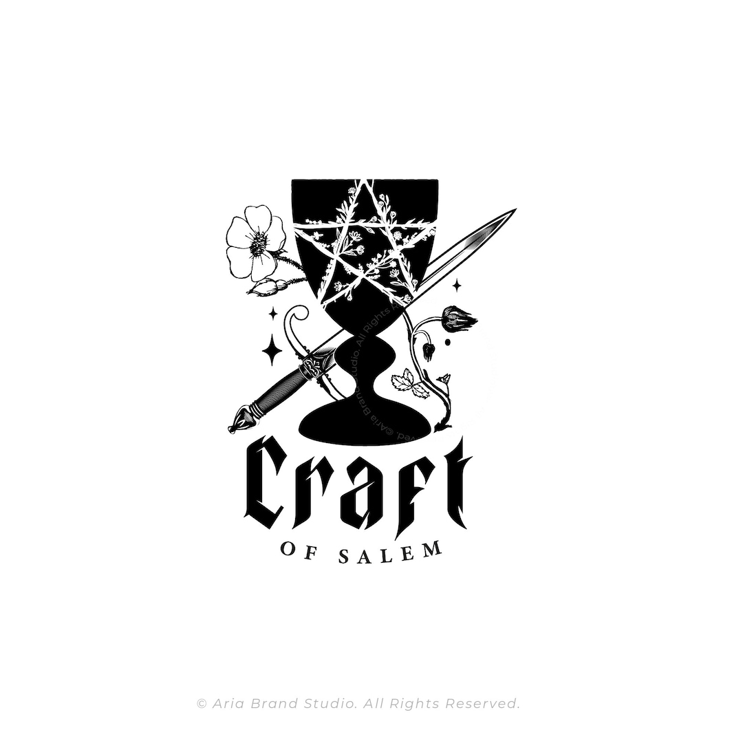 Witch Logo Design, Occult Logo, Pagan Logo Design, Magic Shop Branding ...