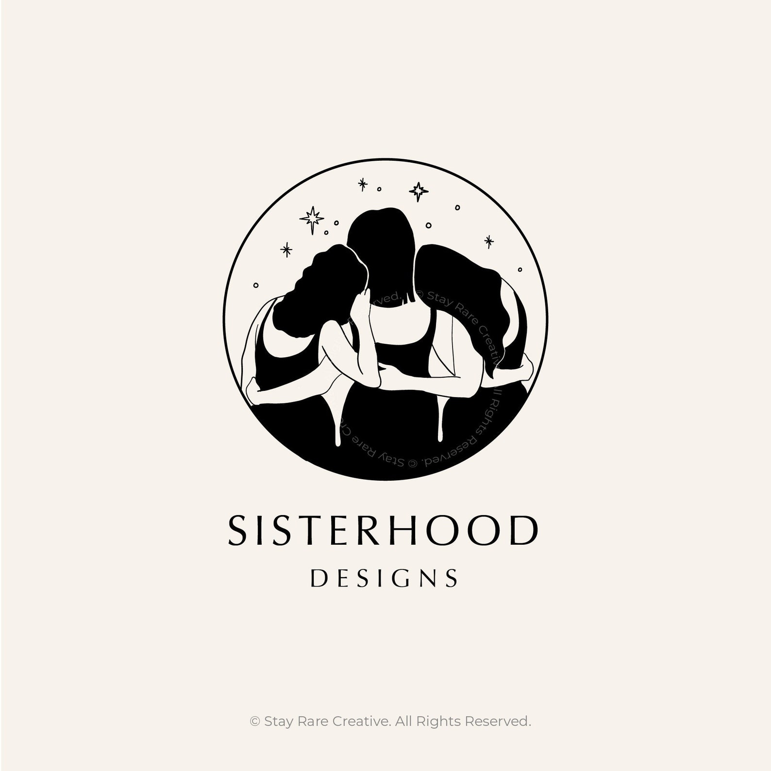 Women Logo Design, Feminine Circle Logo, Woman Health Logo, Simple Hand ...