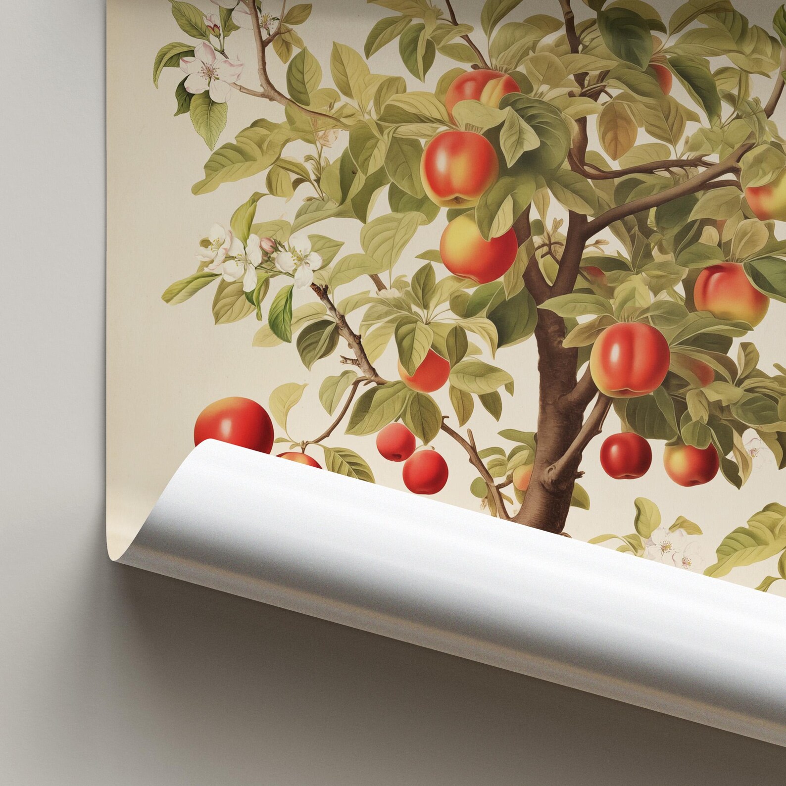 Vintage Apple Tree Botanical Print – Malus Domestica Wall Art, Rustic ...