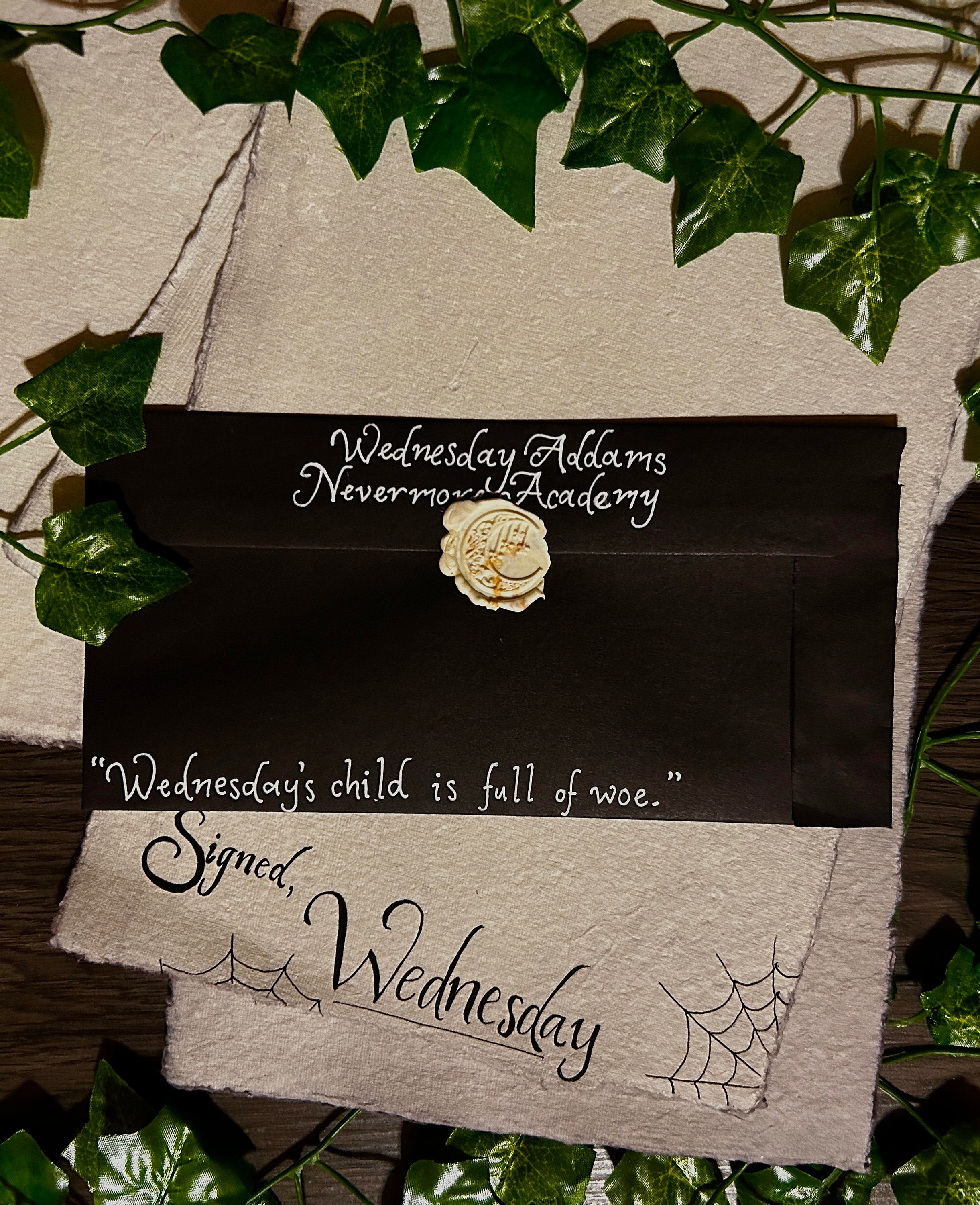 Letter From Wednesday Addams - Etsy