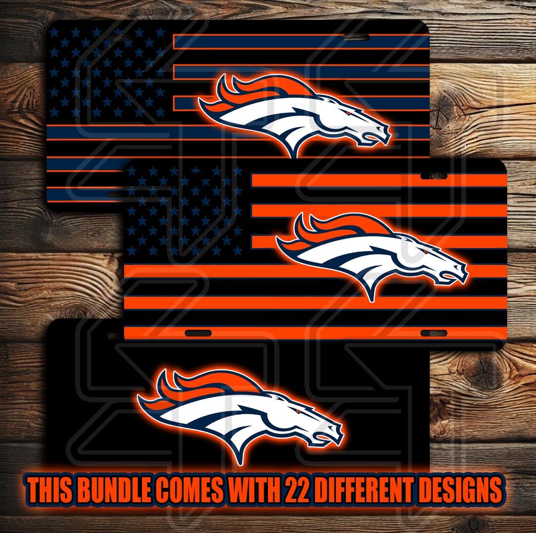 Denver Football License Plate PNG Bundle | 22 Sublimation Designs - Etsy