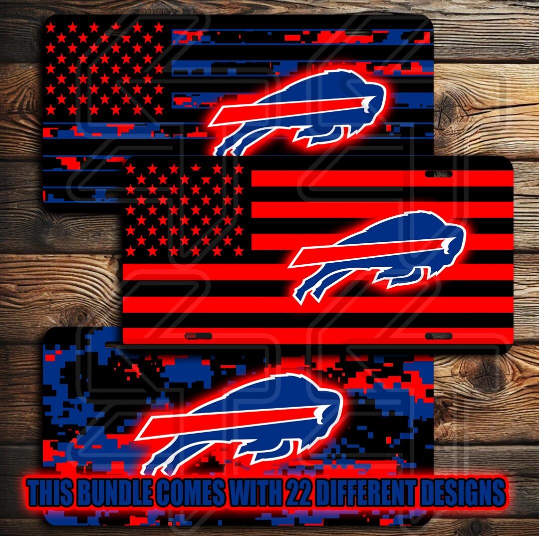 Buffalo Football License Plate PNG Bundle | 22 Sublimation Designs - Etsy