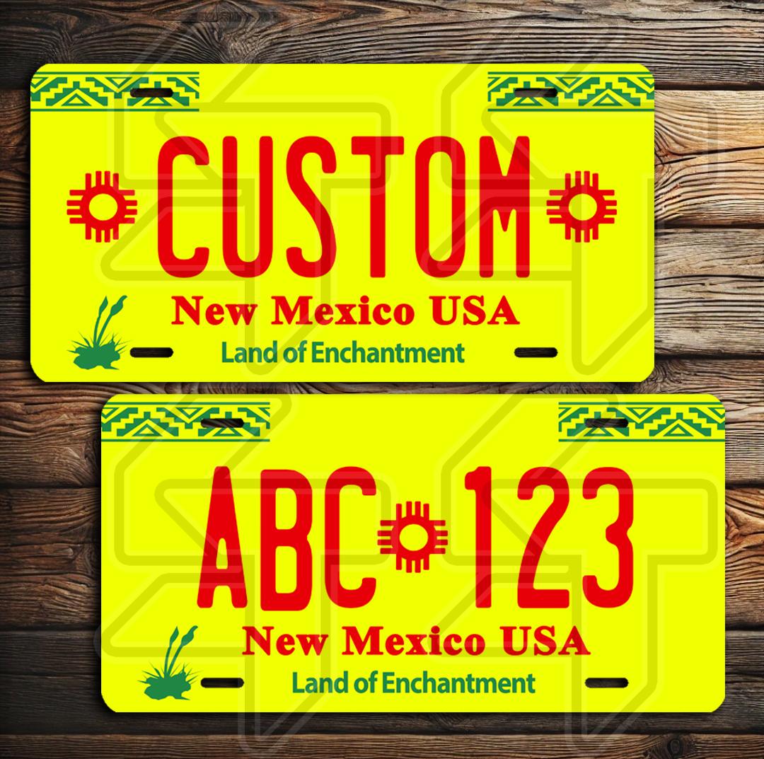 Custom Sublimation File - Yellow New Mexico License Plate - Custom PNG ...