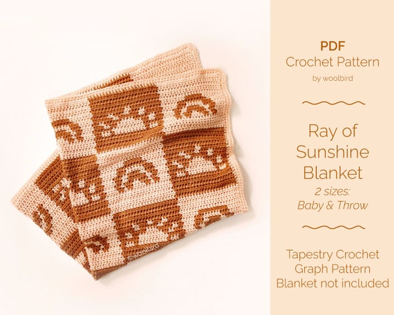 Graph Crochet Pattern Ray of Sunshine Baby Blanket Digital - Etsy