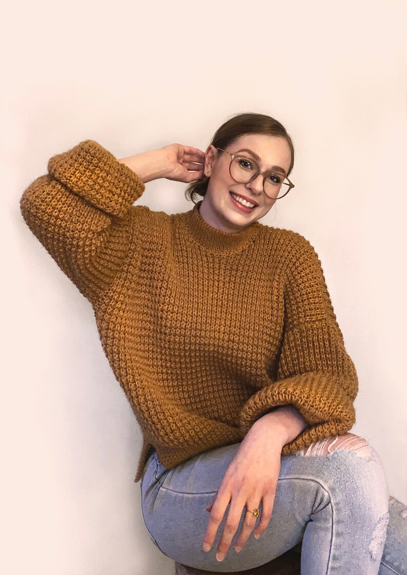 Family 3pack Crochet Pattern the Weekend Waffle Sweater - Etsy