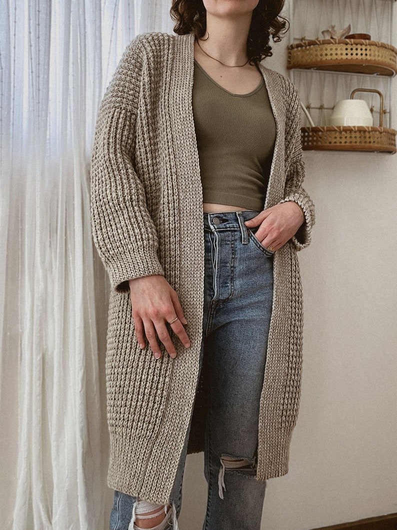 English Crochet Pattern | the Weekend Waffle Cardigan | Digital PDF ...