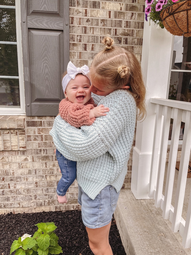 Family 3pack Crochet Pattern the Weekend Waffle Sweater - Etsy