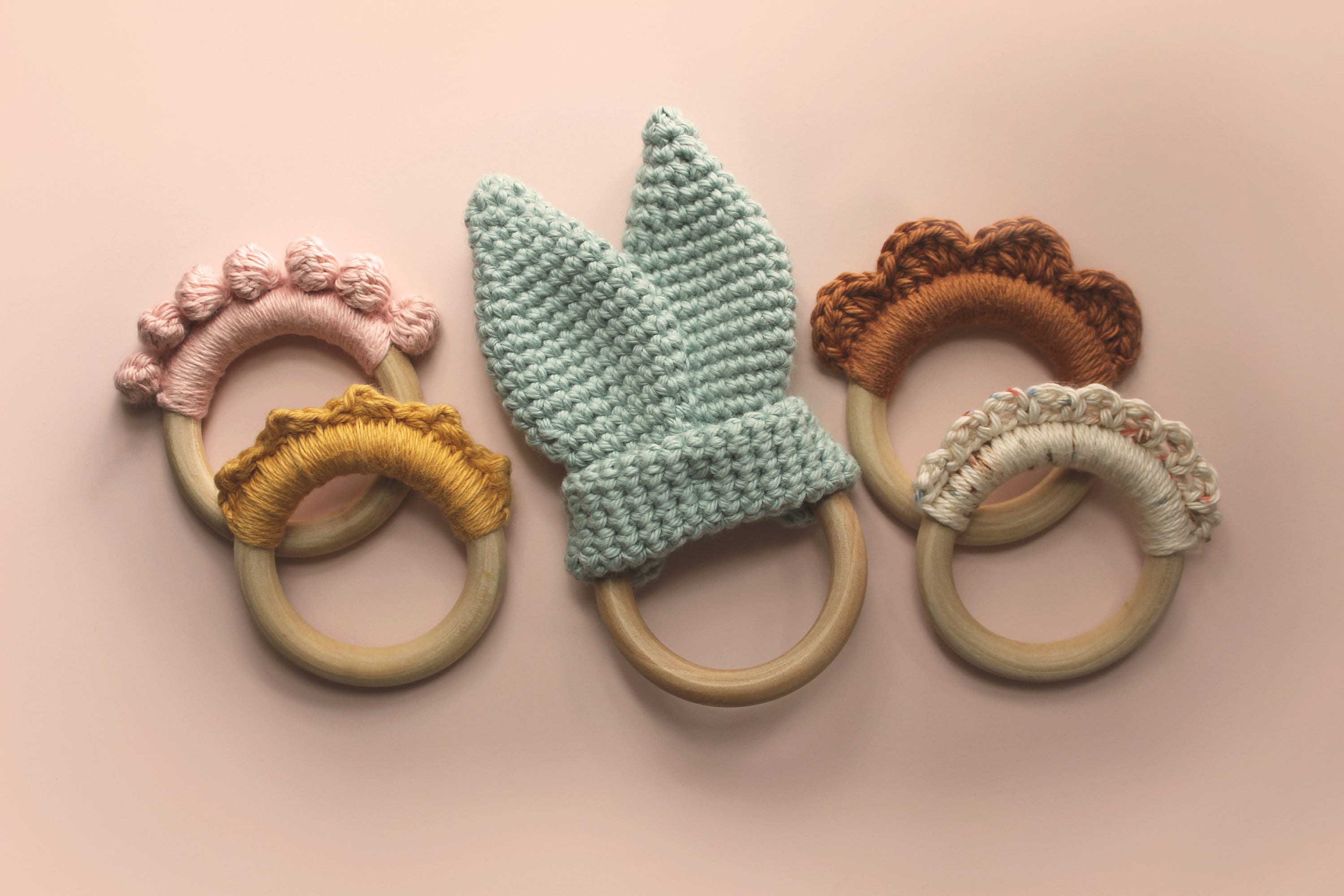 Crochet Pattern 5 Pack Crochet Wood Ring Toys Digital PDF - Etsy