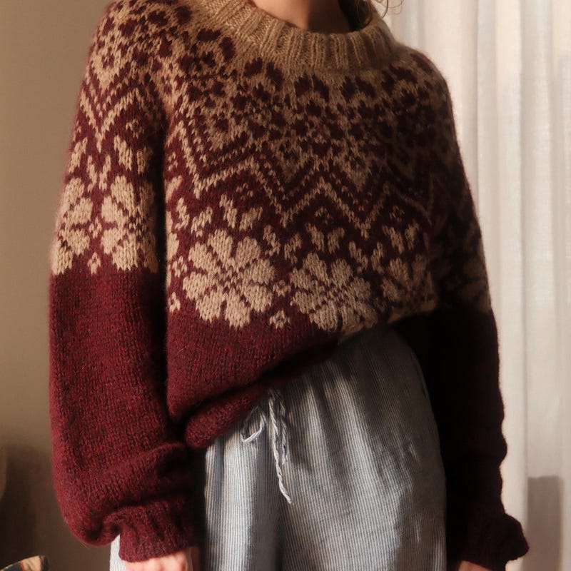Knitting Bloom Sweater - Etsy