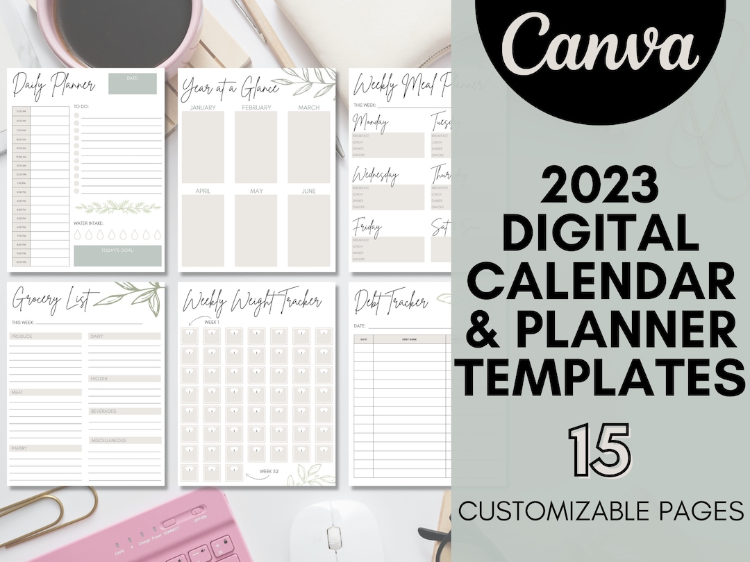 2023 Digital Planner Template Planner Printable, Planner Inserts ...