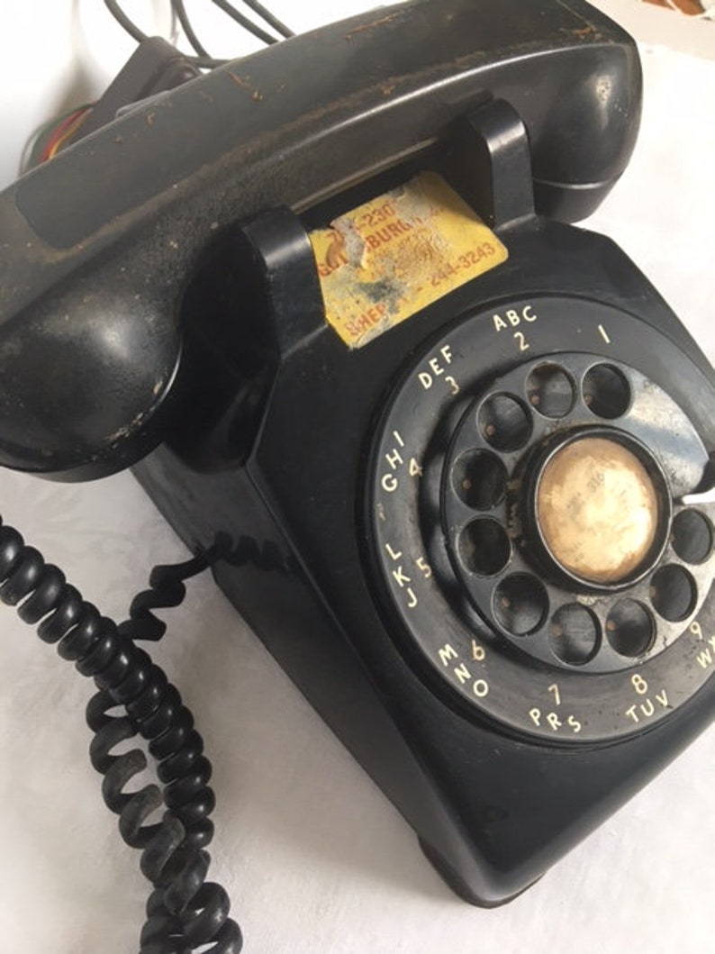 Mid Century Black Telephone and Matching Canvas - Etsy