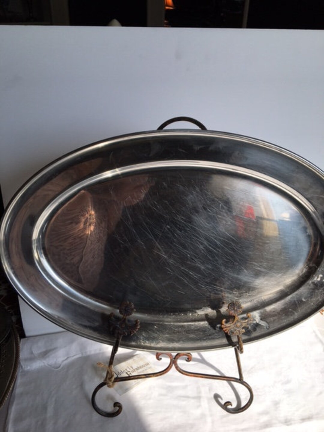 Vintage Oval Silver Plate Tray -- No Etching - Etsy