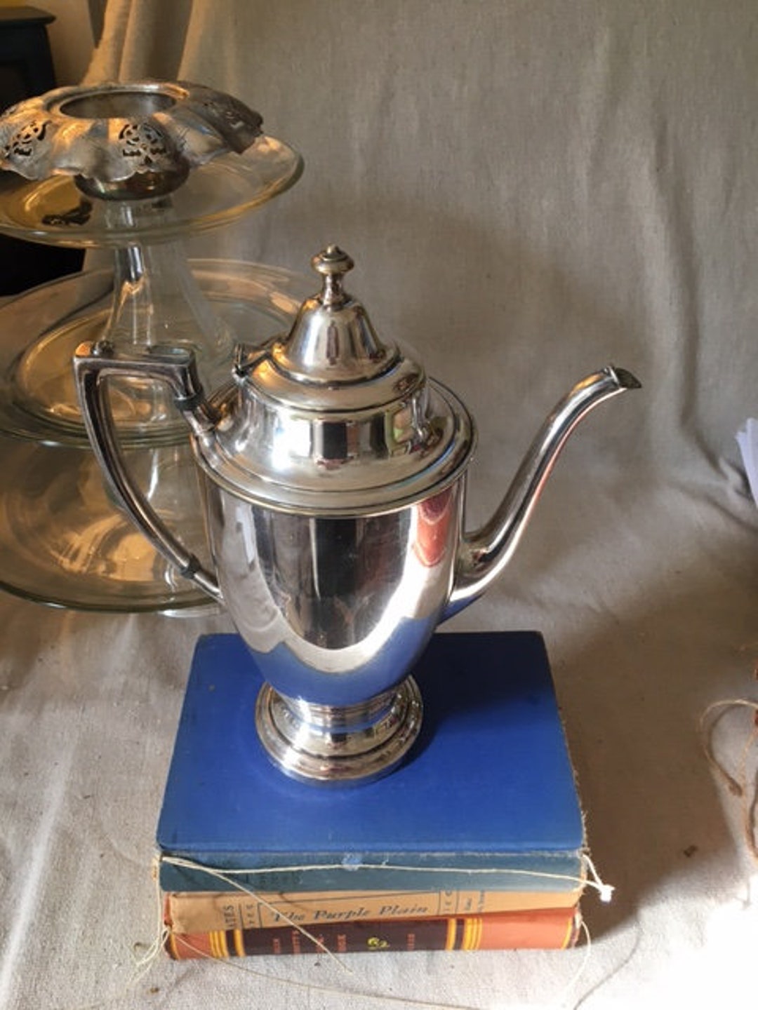 Vintage Art Deco Silver Plate Teapot - Etsy