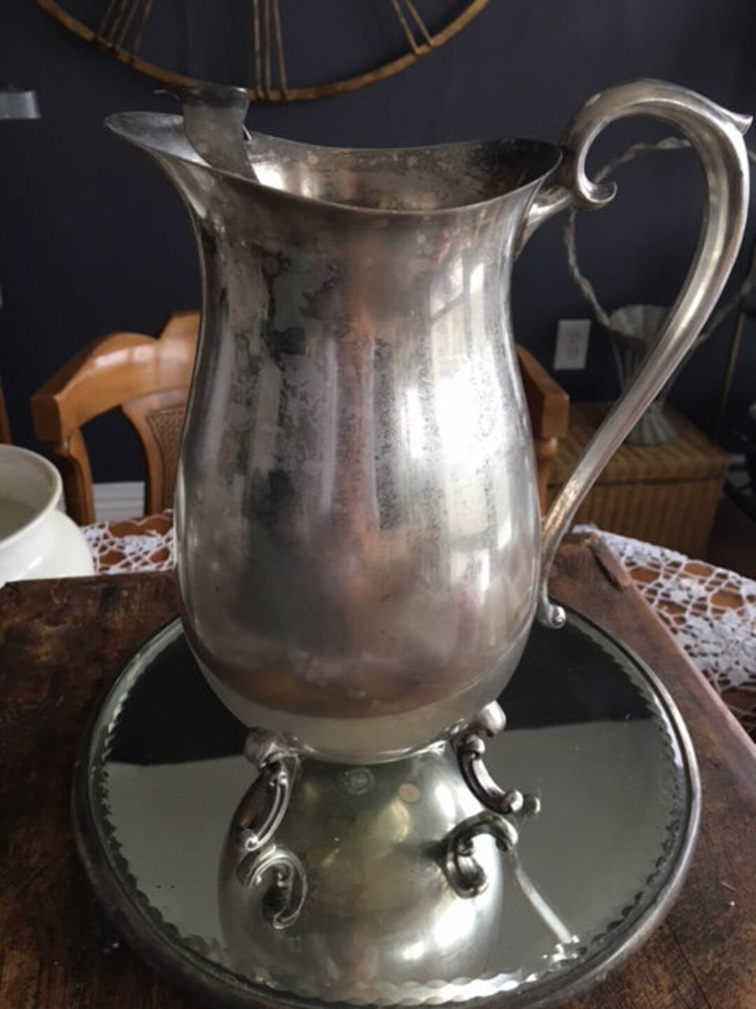 Vintage Silver Plate Water Pitcher by Rogers - Etsy