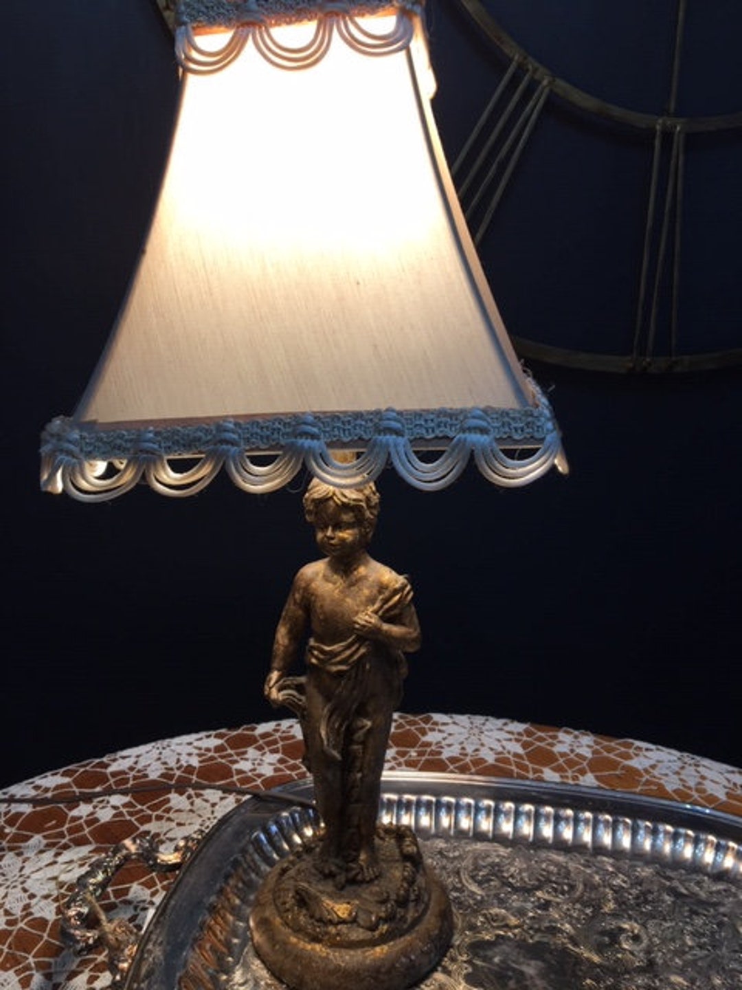 Mid Century Modern Cherub Lamp - Etsy