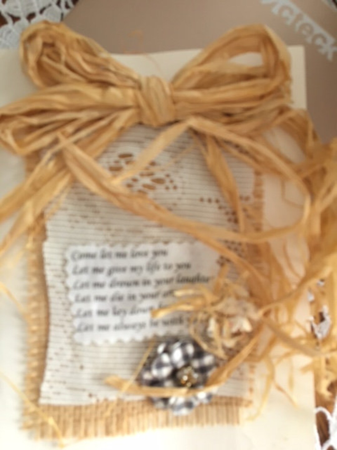 Handmade Valentine Love Greeting Card (includes French Lavendar Sachet ...