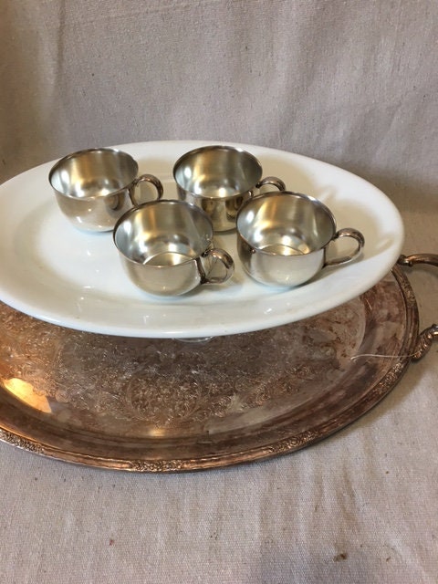 Mid Century Silver Plate Cup (scoop) Set (set of 4) - Etsy
