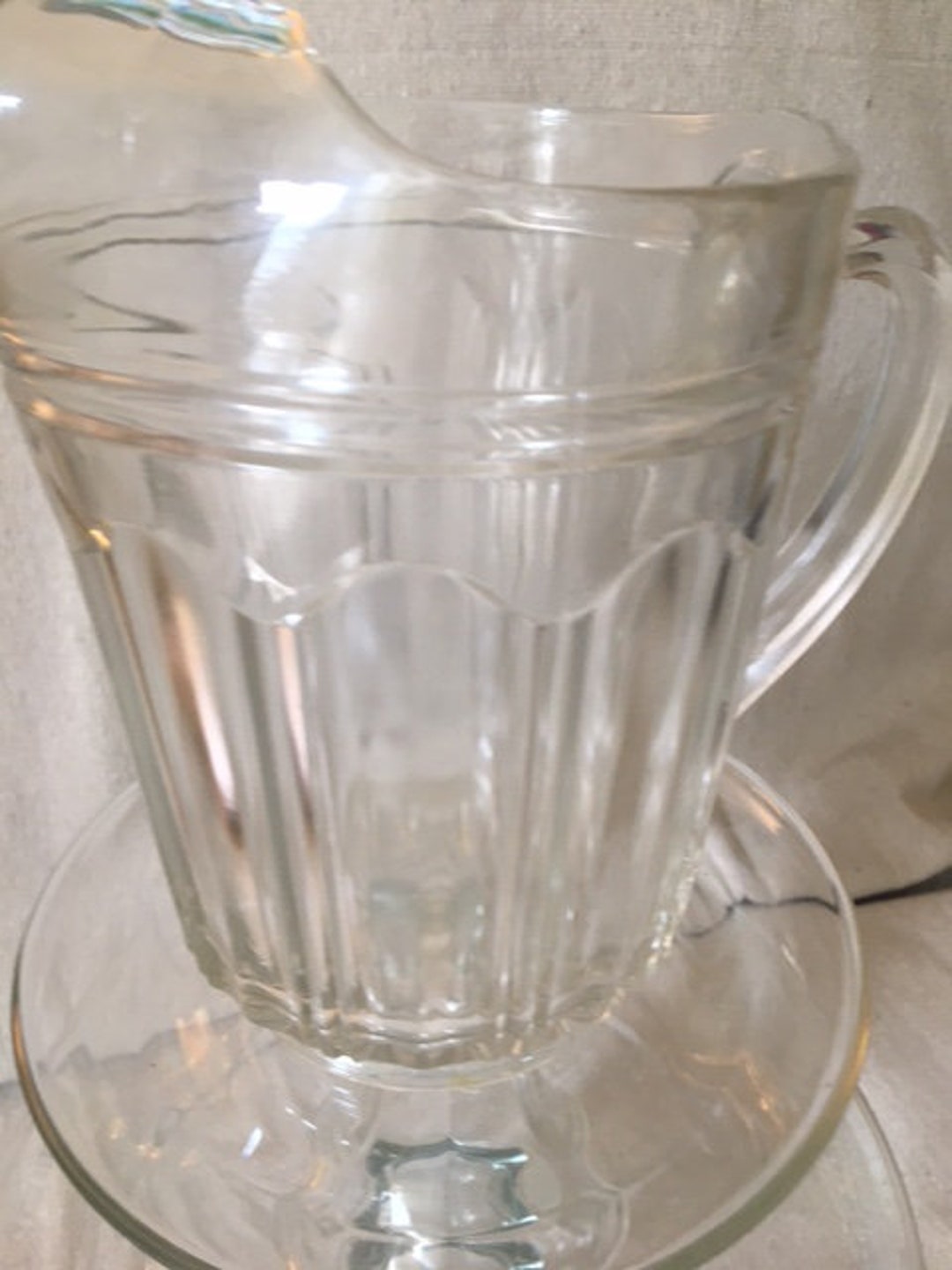 Mid Century Modern Glass Beer Pitcher - Etsy