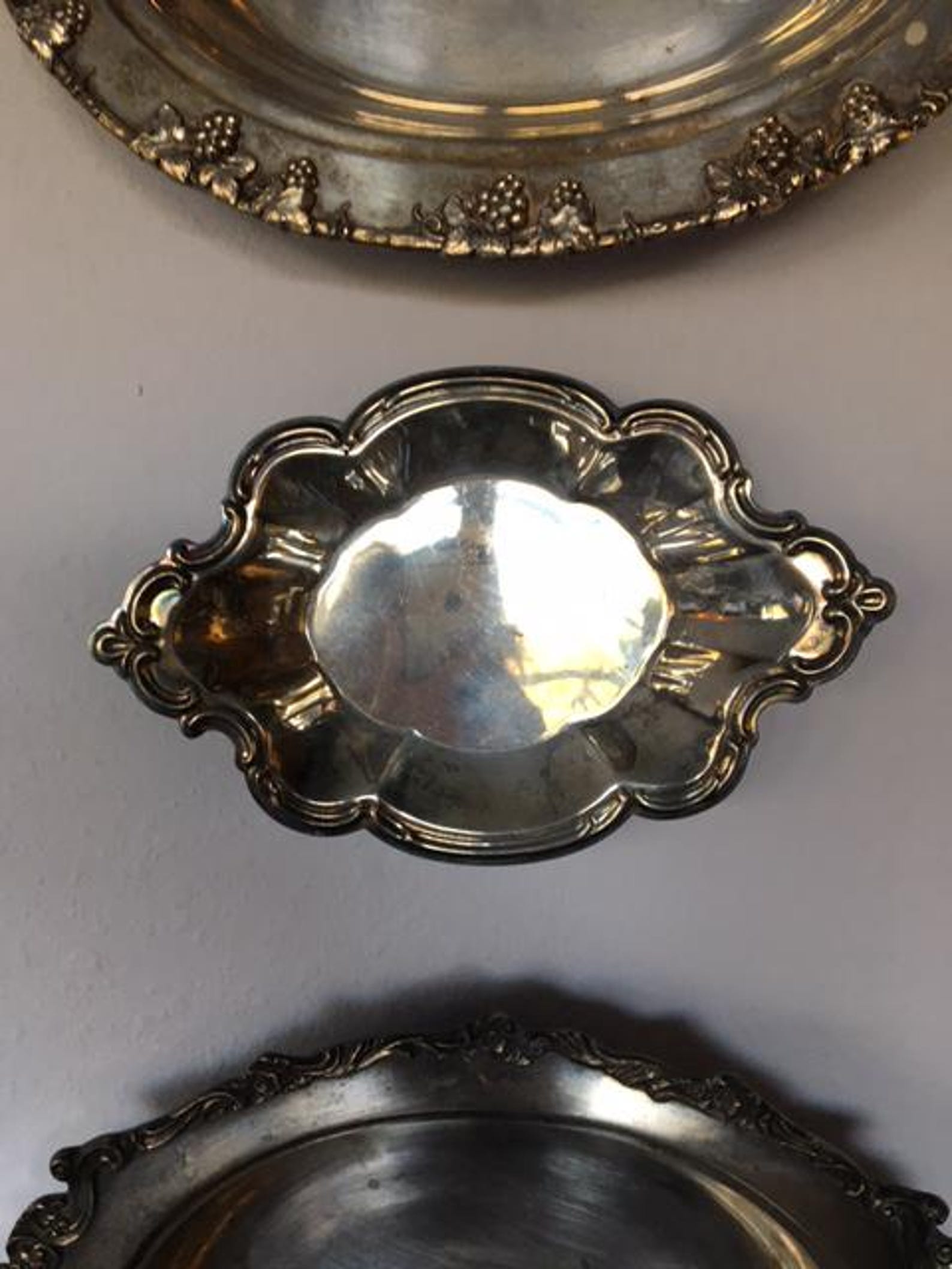 Vintage Silverplate Trays (set of 3) - Etsy