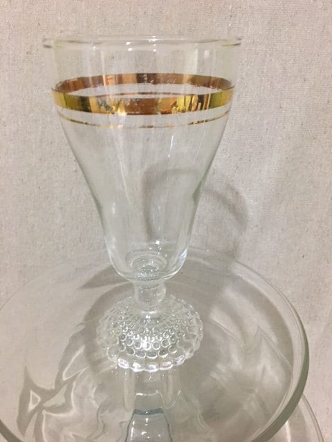 Mid Century Modern Gold Rimmed Goblets set of 4 - Etsy