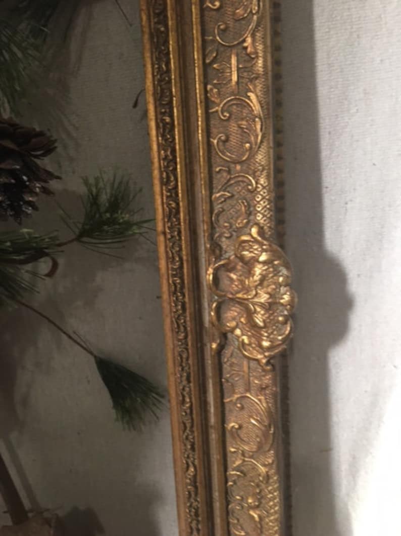 Vintage Ornate Frame With Vintage Ice Skates and Christmas/winter ...