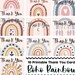 Boho Rainbow Thank You Printable Card Pack Set of 10 Digital Design for ...