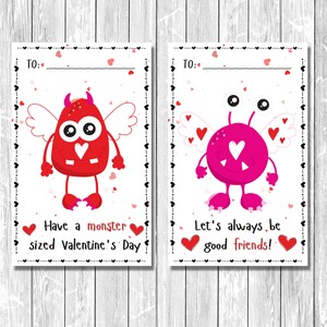 Kids Valentines Cards Instant Digital Download | Printable Kids ...