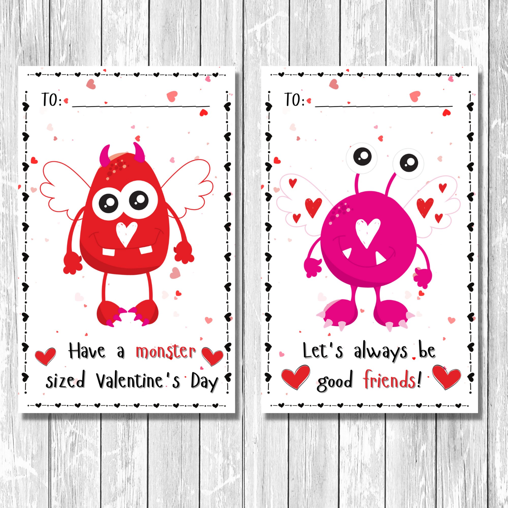Kids Valentines Cards Instant Digital Download | Printable Kids ...