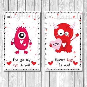 Kids Valentines Cards Instant Digital Download | Printable Kids ...