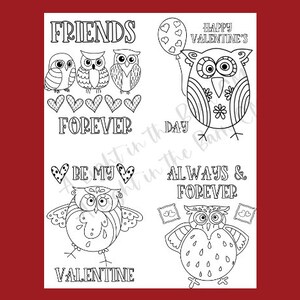 10 Owl Printable Valentines for Classroom Parties - Etsy