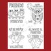 10 Owl Printable Valentines for Classroom Parties - Etsy
